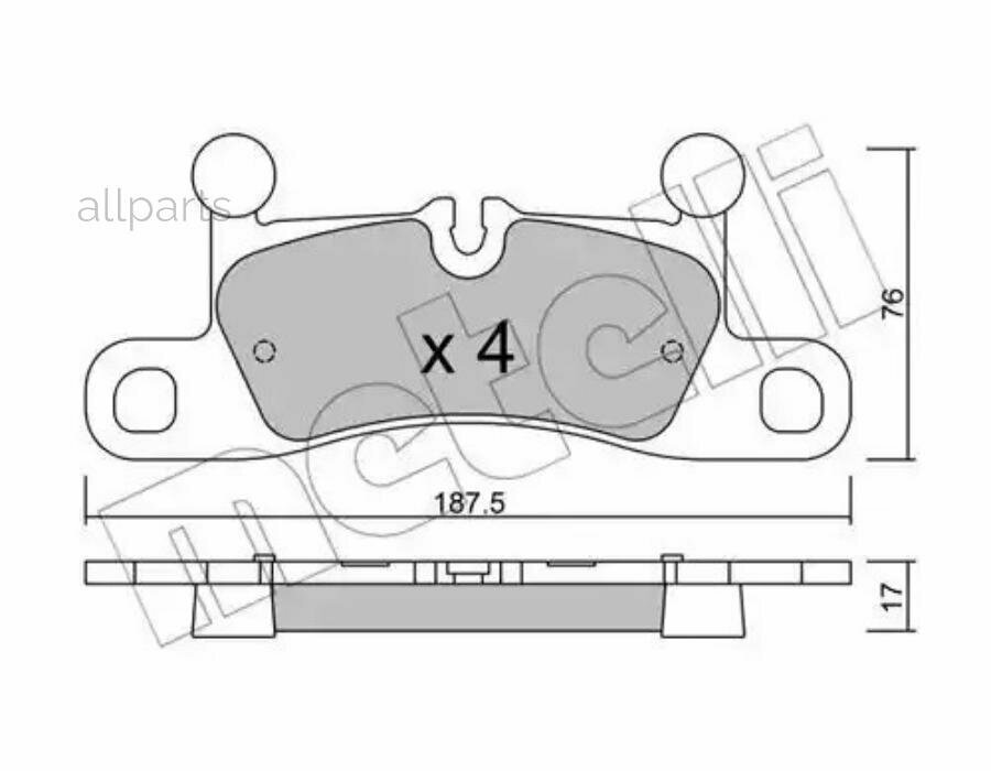 METELLI 22-0958-0 Колодки тормозные