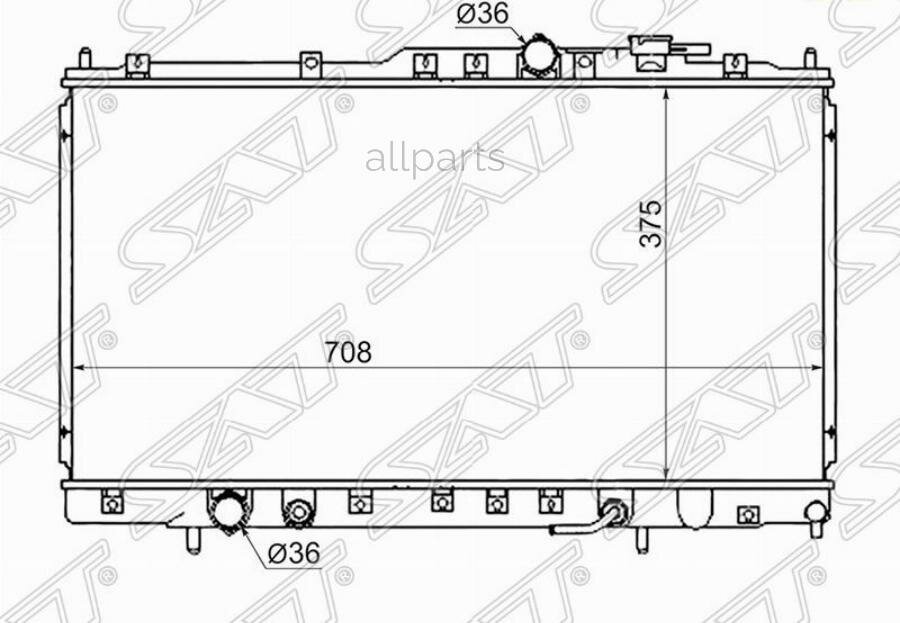SAT MC0002-V6 Радиатор Mitsubishi Galant 96-03