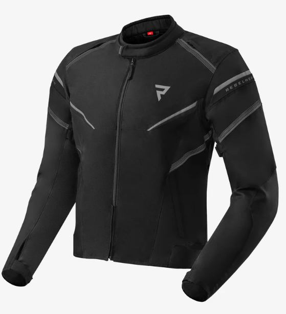 Мотоциклетная куртка текстильная Rebelhorn Spark, черный, размер M