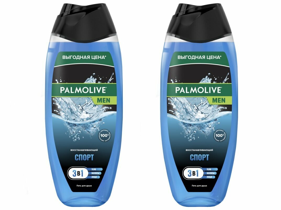 Гель для душа Palmolive 2в1 спорт, 500 мл, 2 шт.