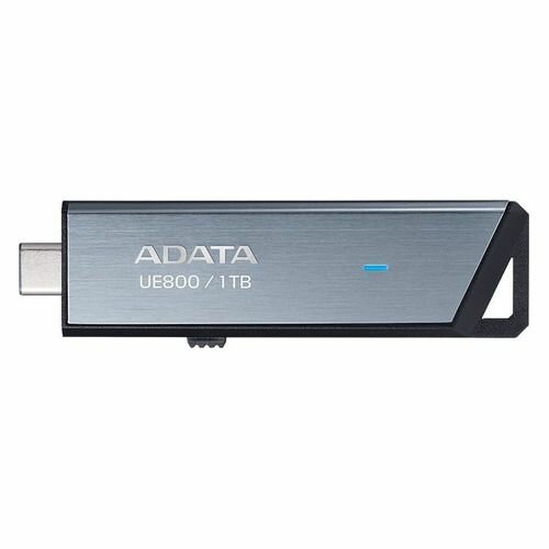 Флешка USB (Type-C) A-Data UE800 1ТБ, USB3.2, серебристый [aeli-ue800-1t-csg]