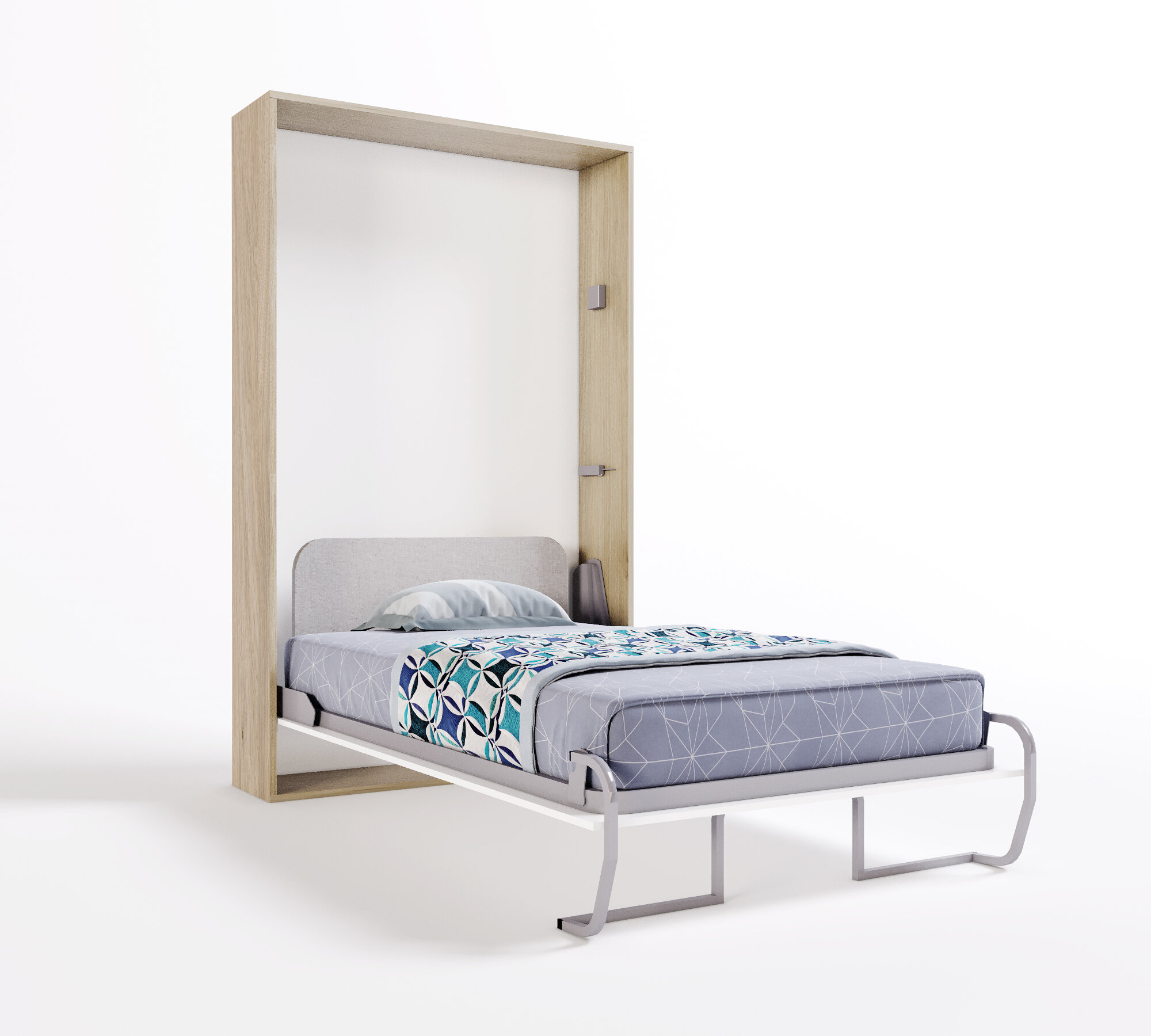 Шкаф кровать-трансформер со складным изголовьем Ergoroom Летто 1200 Сканд