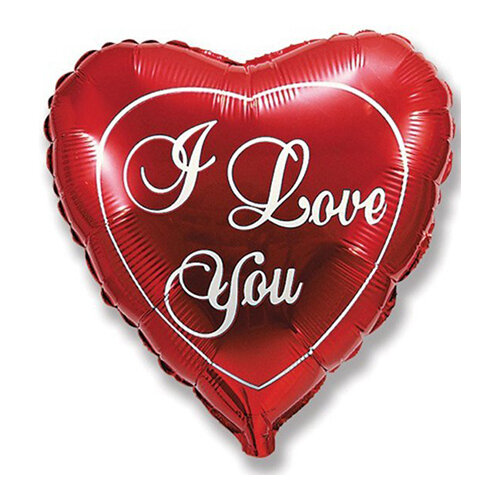 Патибум Шар фольгированный 1 шт I love YOU 6001728-XN88 декоративный элемент для праздника