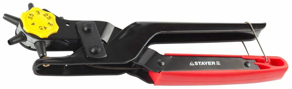 Дырокол револьверный STAYER, 2-4.5 мм, для обработки кожи 22943_z01