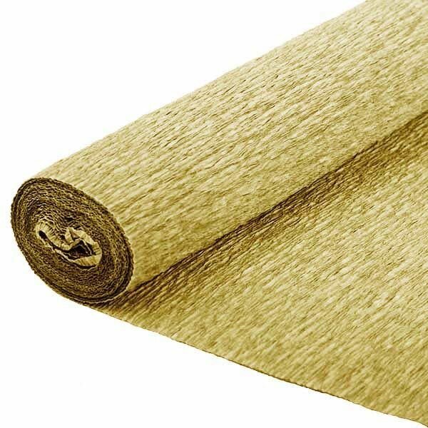 Бумага гофрированная 10 шт золото (размер одного 50х100 см.) Плотность бумаги 32г/м2.