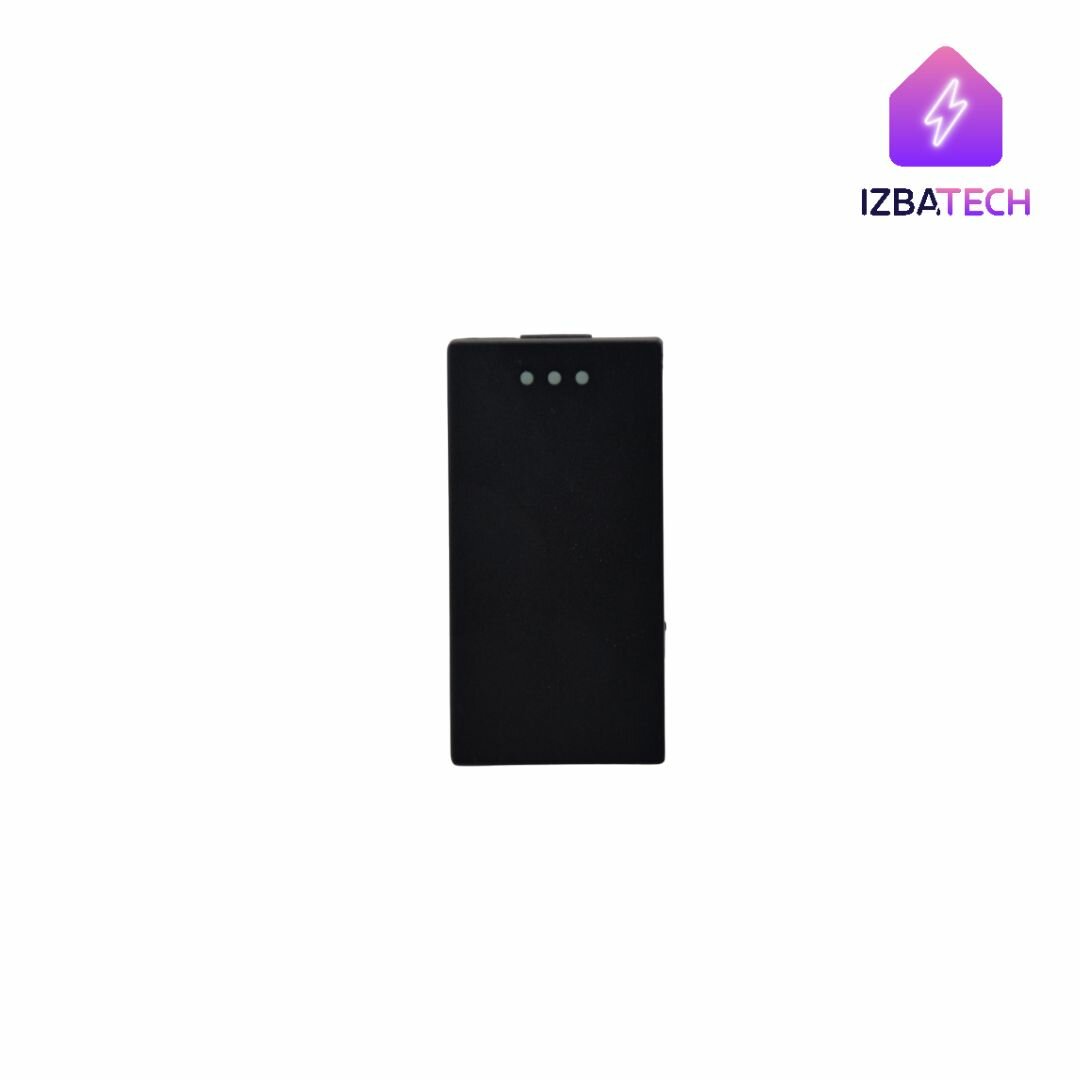 Модуль клавишного выключателя 1/2 на одну группу света для рамки, без нуля, черного цвета