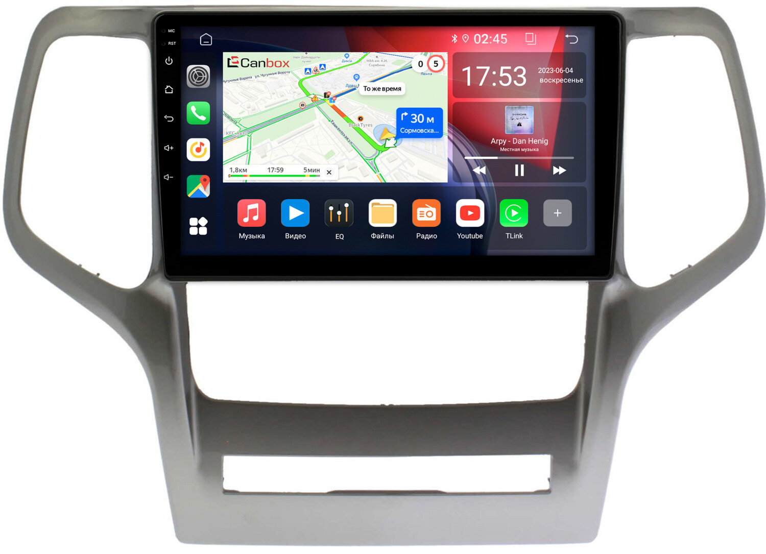 Штатная магнитола Canbox GT9-9481 для Jeep Grand Cherokee 4 (WK2) 2010-2013 на Android 10 (IPS, DSP, CarPlay)