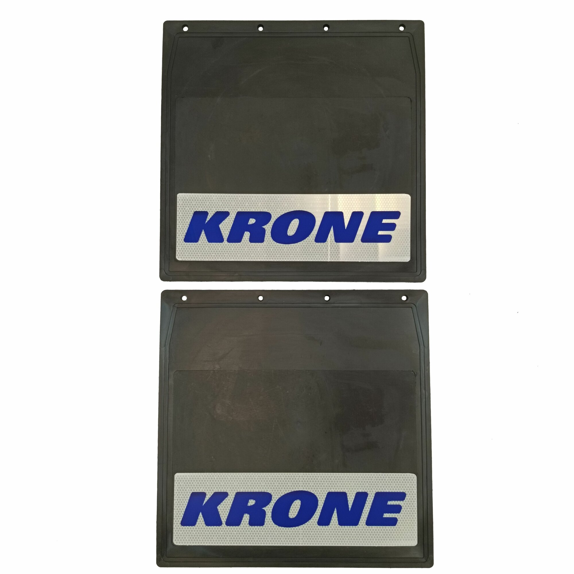 Брызговики резиновые на грузовой автомобиль, светоотражающие "KRONE" (400х400мм) 2 штуки. Сделано в России (13466)