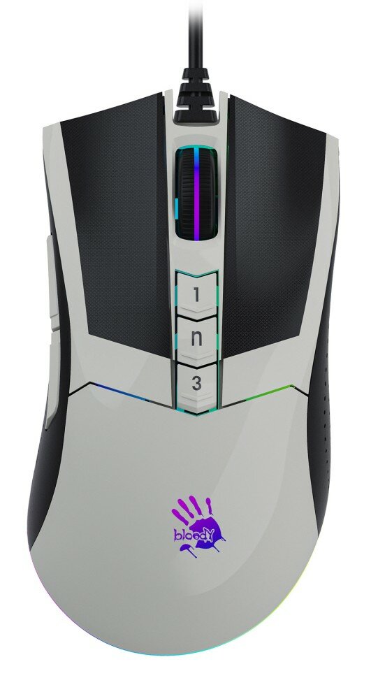 Мышь A4Tech Bloody W90 Max белый/черный оптическая (10000dpi) USB (10but)