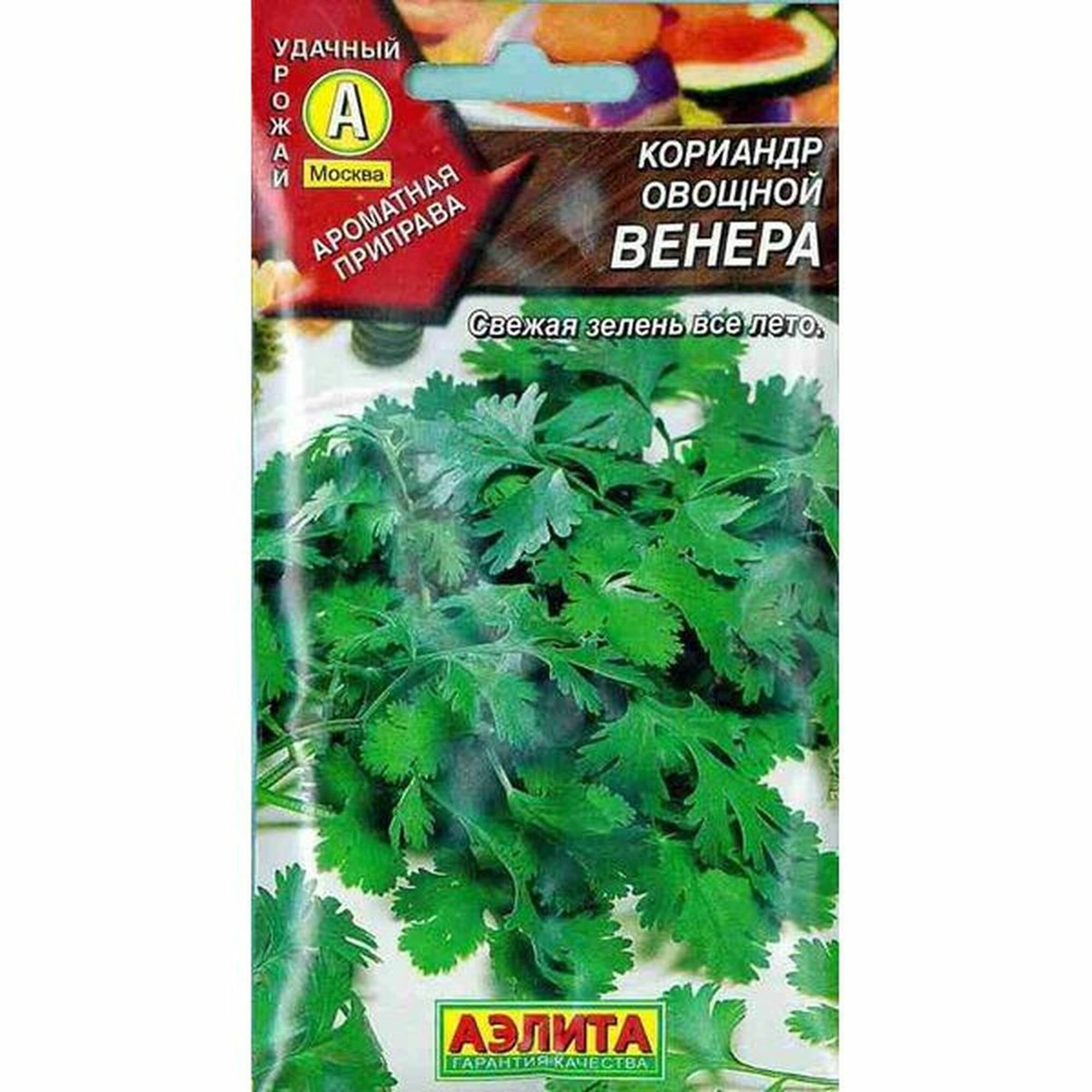 Семена Кориандр Венера овощной, позднеспелый, Аэлита, 1 пачка - 3г семян