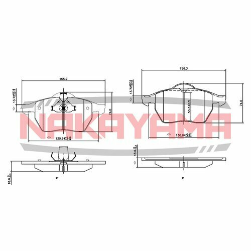 Колодки тормозные дисковые Nakayama HP8350NY