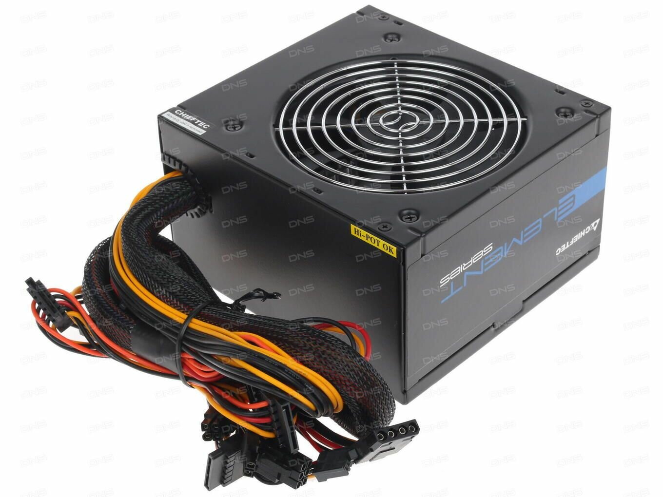 Блок питания Chieftec ELEMENT 500W (ELP-500S) черный - 500 Вт, ATX 20+4 пин, 4 pin CPU, 3 SATA, 1 x 6+2 pin PCI-E