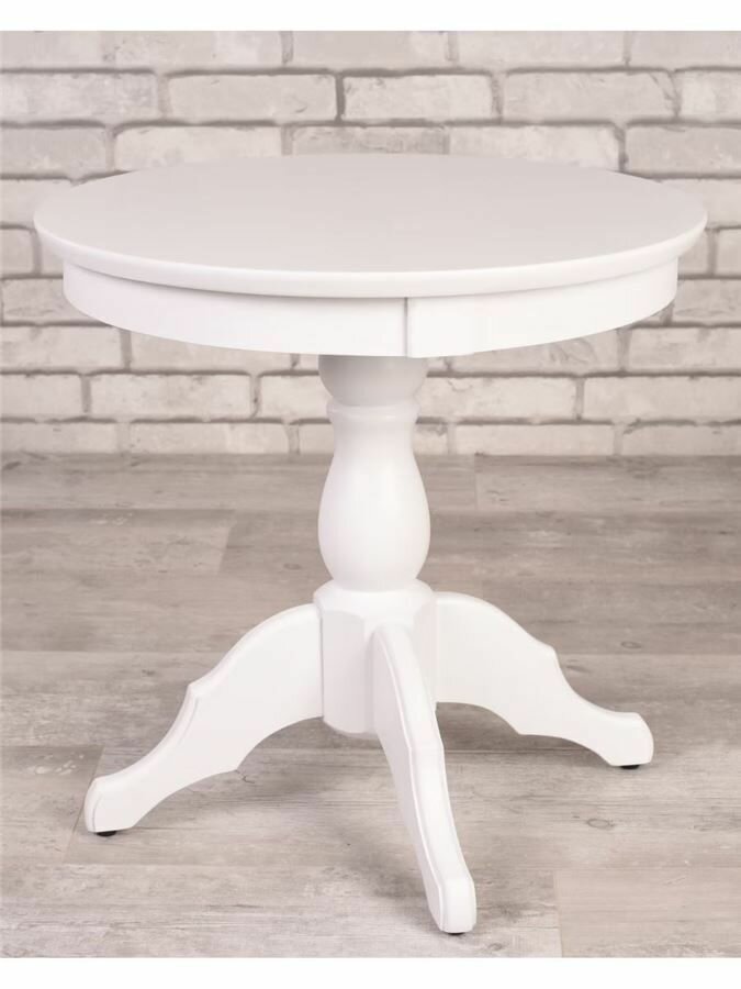 Стол Арабика Red Black белый, дерево, круглая столешница, ножки