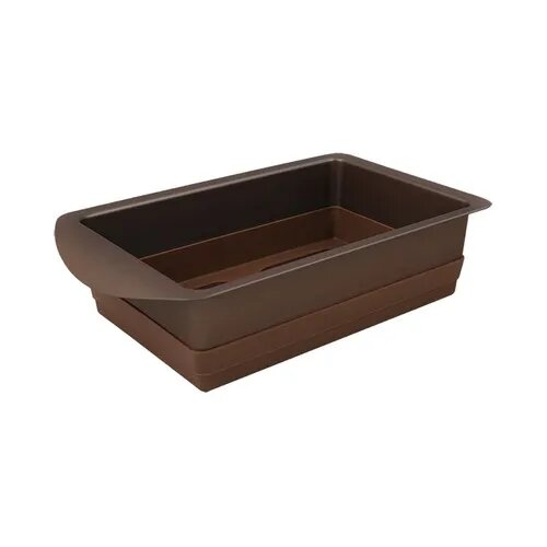Форма для выпечки Rondell Mocco&Latte RDF-446, прямоугольная, 14x22см, сталь углеродистая/силикон, коричневый
