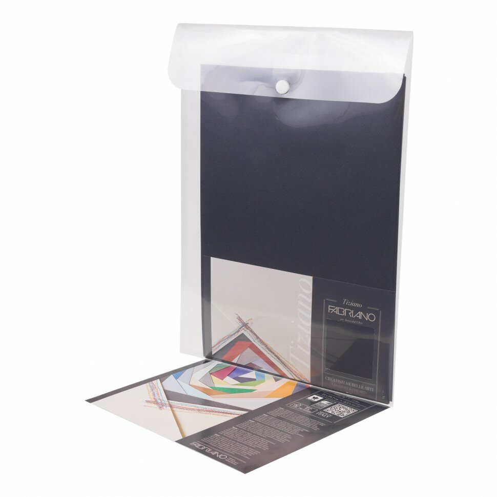 Бумага для пастели № 31 Чёрный, 10 листов в папке А-4, Tiziano