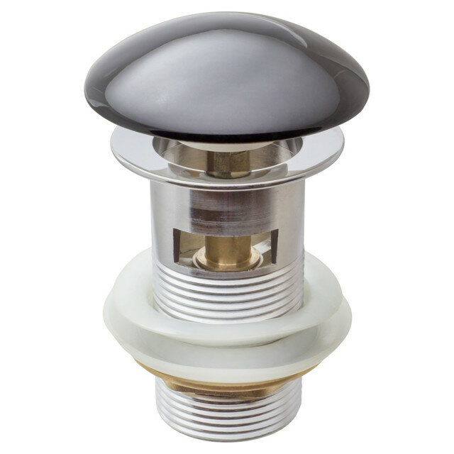 Выпуск для раковины MPF 1 1/4" перелив клик-клак черный