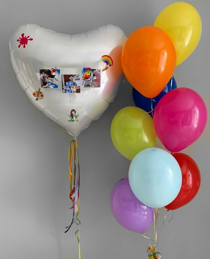 Красочные шарики с печатью Вашей фотографии