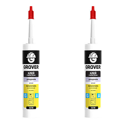 Клей монтажный акриловый Grover GA90 для декора белый 280 мл (2 шт.)