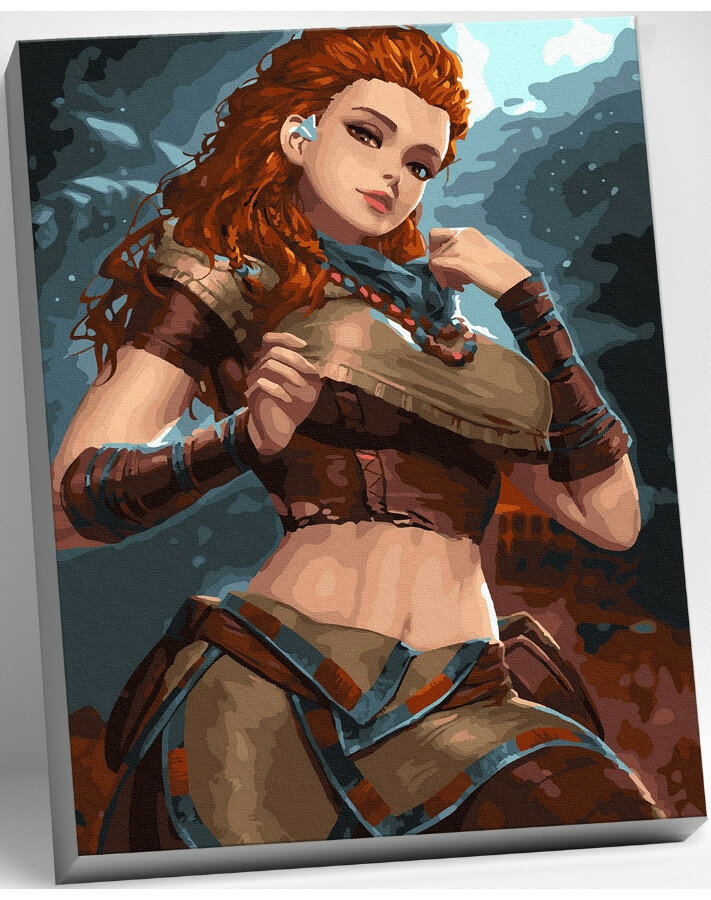 Картина по номерам с цветным холстом 30х40 см Геншин Импакт Genshin Impact Элой (28 цветов)