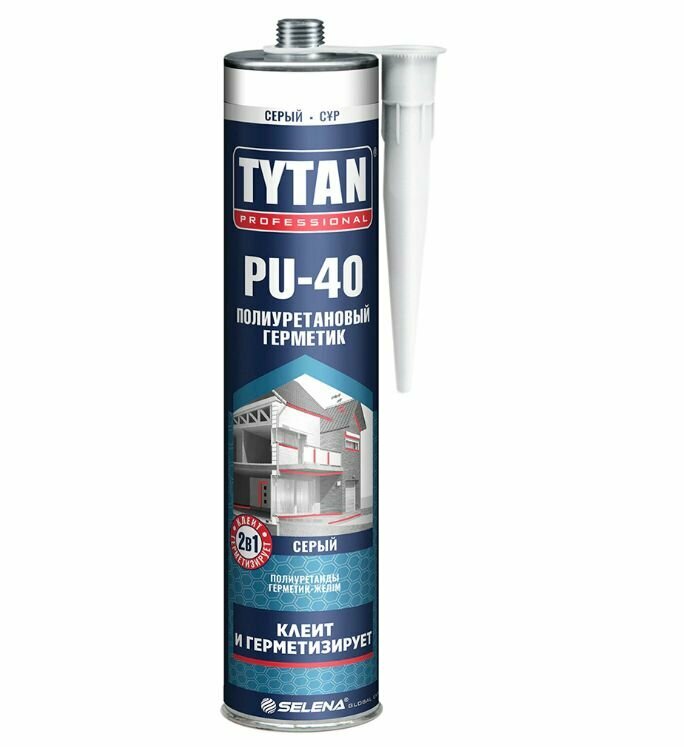 Полиуретановый герметик TYTAN Professional PU-40 310 мл серый