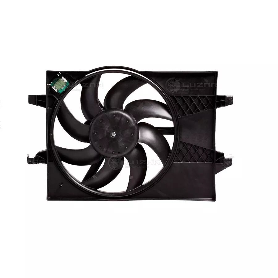 Мотор охлаждения FORD Fiesta (01-) (с кожухом, с резист.) (LUZAR)