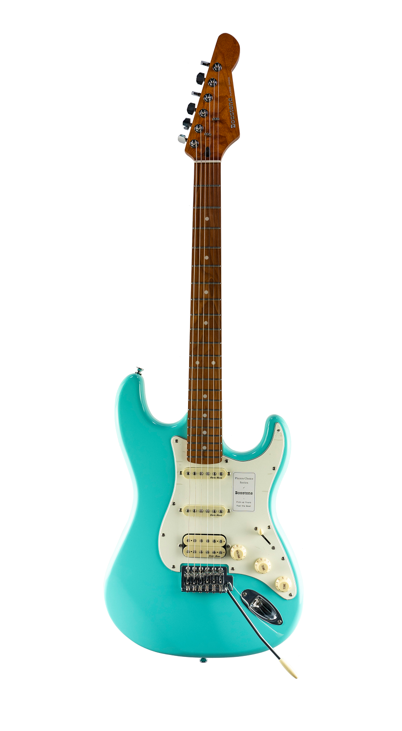 Bosstone SEG-04 GR Гитара электрическая, 6 струн; цвет розовый звукосниматели HSS