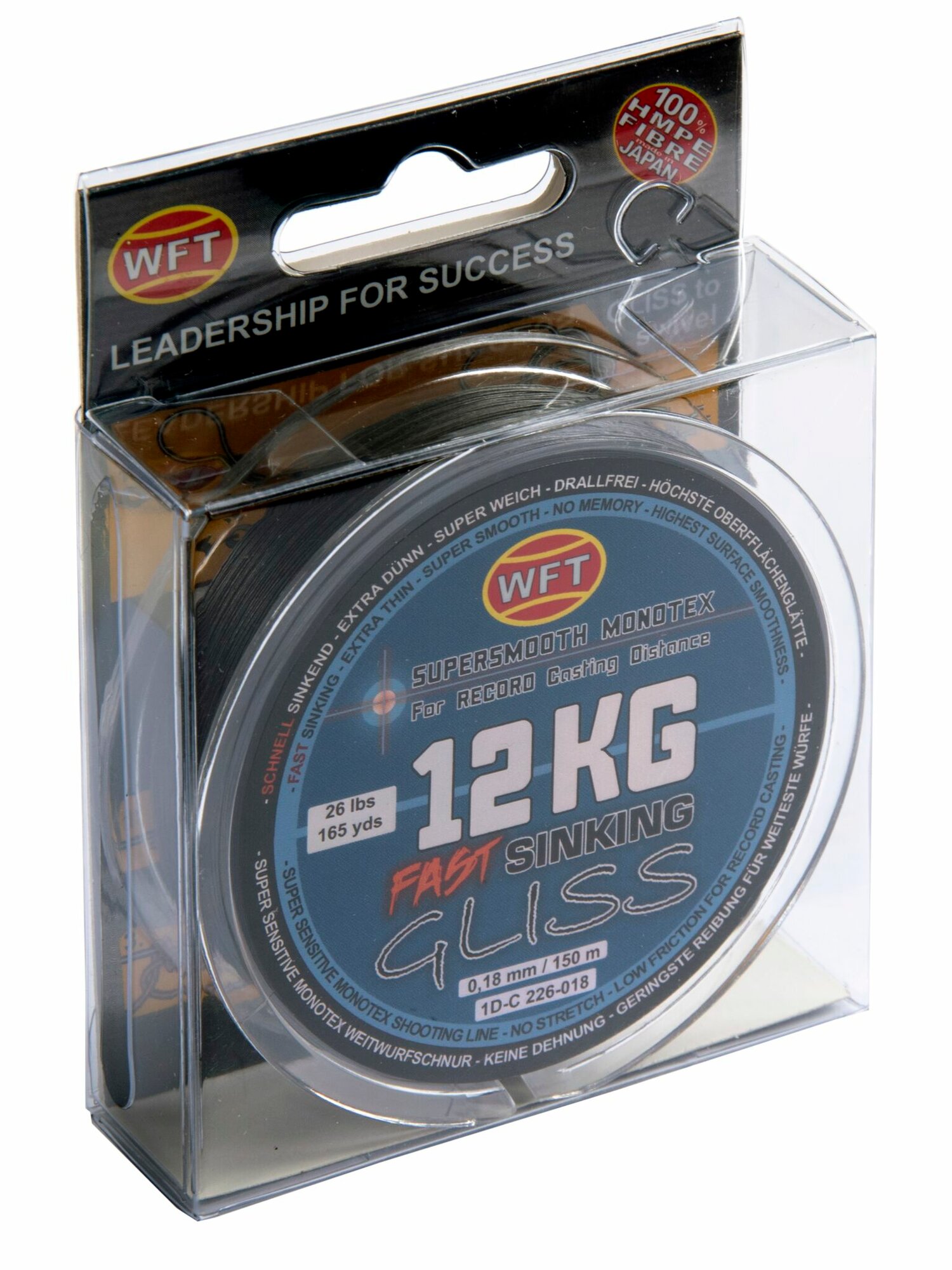 Леска плетёная WFT KG GLISS SINKING Black 150/018