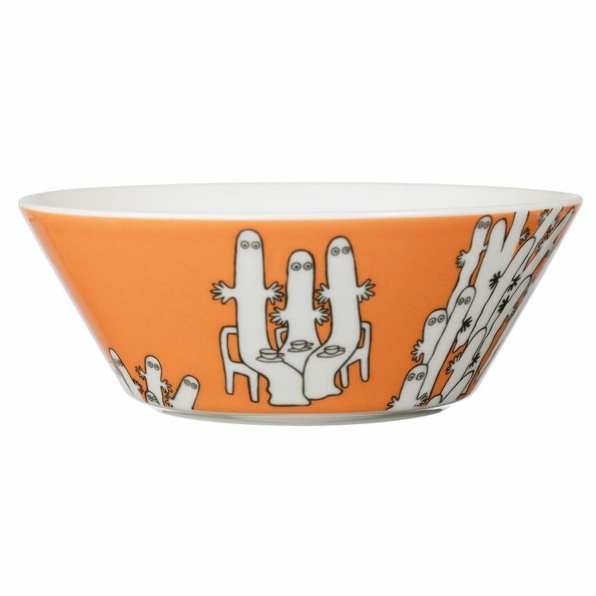 Глубокая тарелка Arabia Muumi 15 см, "Хатифнатты", фарфор, Финляндия