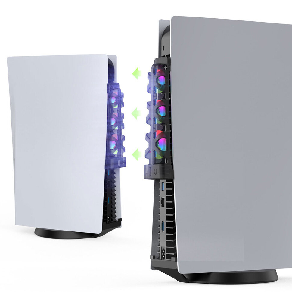 Система охлаждения с RGB подсветкой для PS5 Cooling Fan (Dobe TP5-1523X)