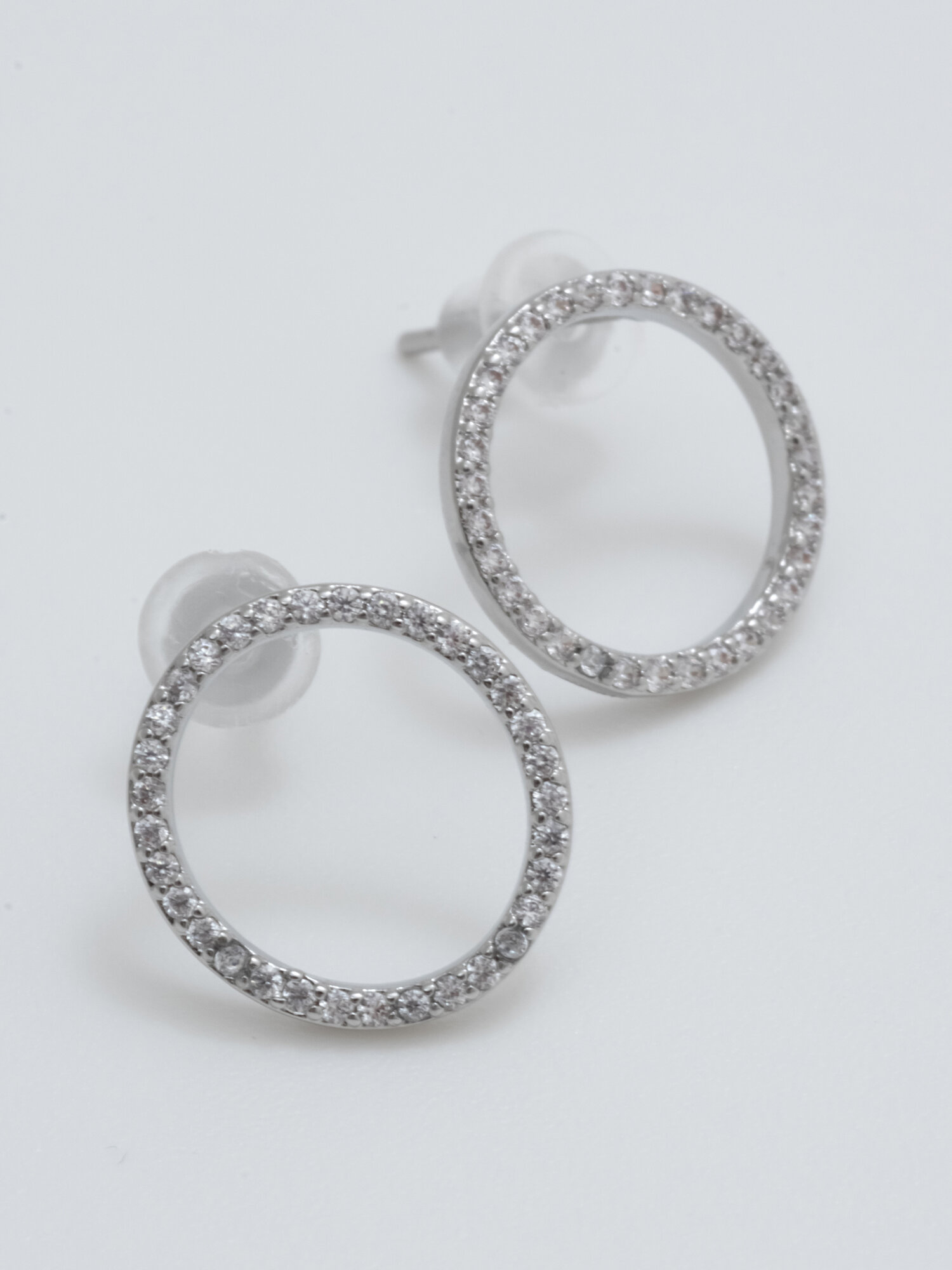 Серьги пусеты, кристалл