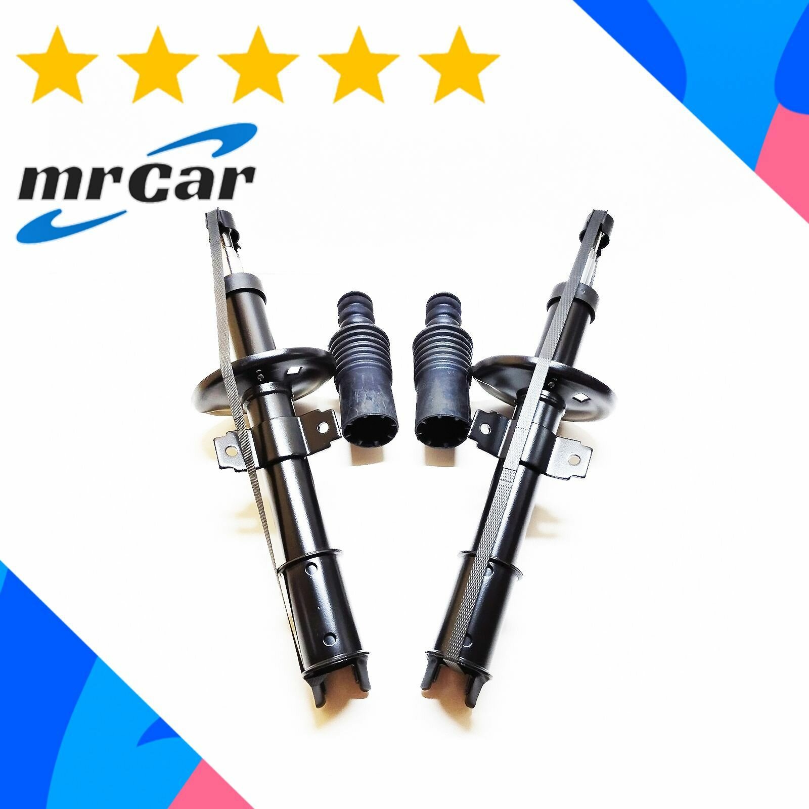 Амортизаторы передние 2шт Duster, Kaptur, Terrano + пыльники и отбойники