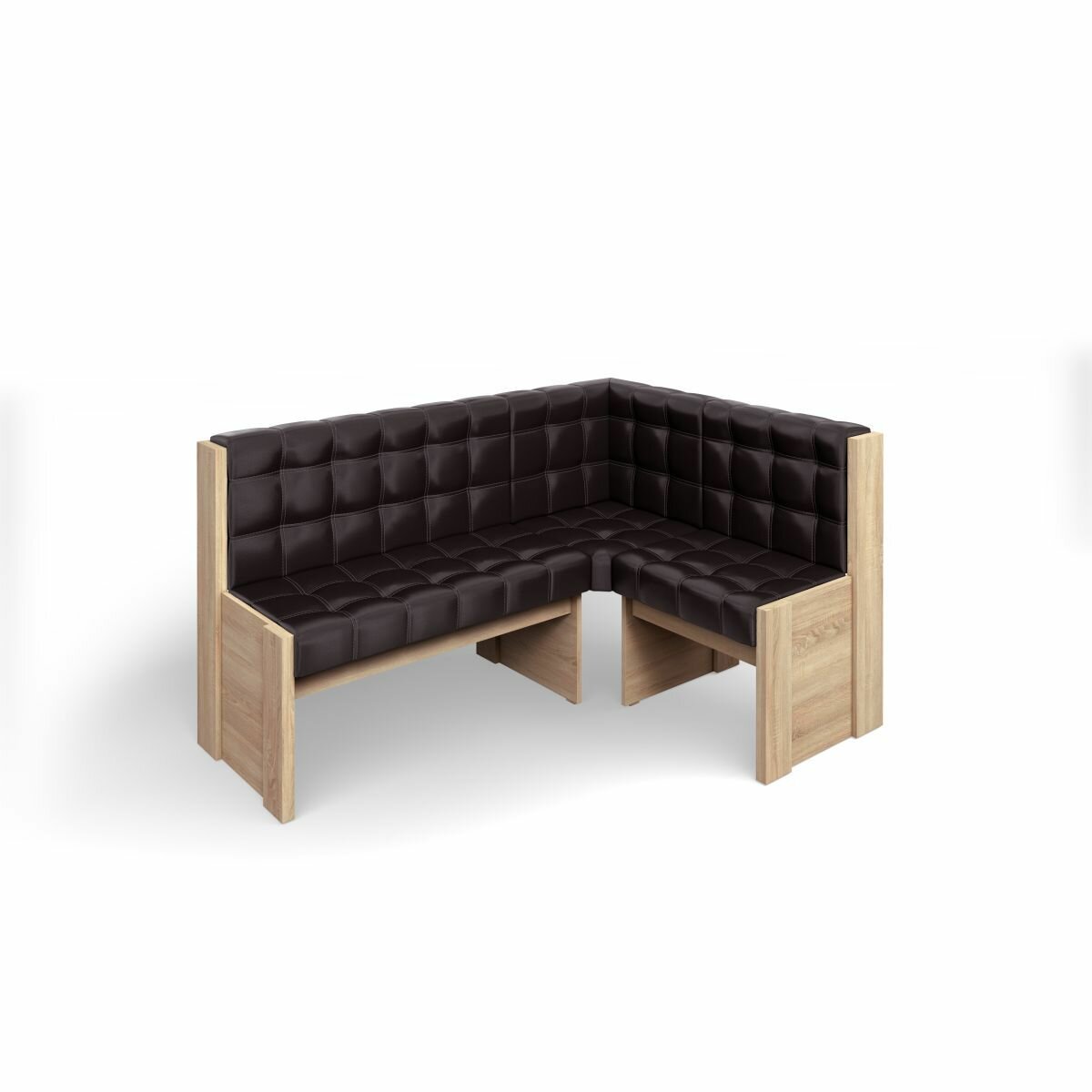 Скамья угловая Брайтон Дуб Сонома/Борнео Умбер