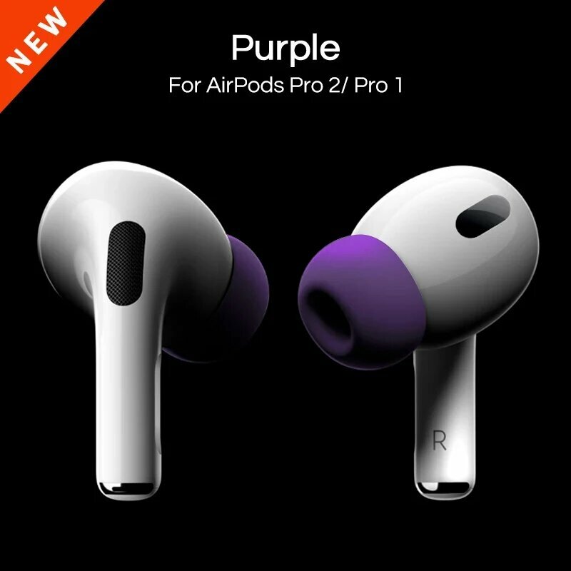 Силиконовые амбушюры для Apple Airpods Pro 2 M size, Pro 2 Purple