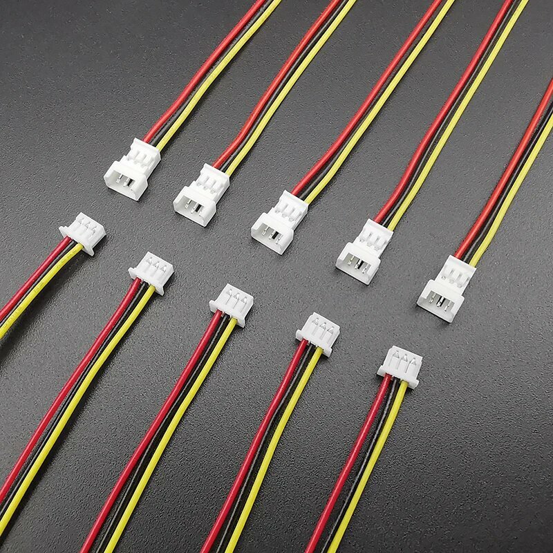 Micro JST 1.25mm 3 Pin Male Female Wire Connector 15cm 5Pair