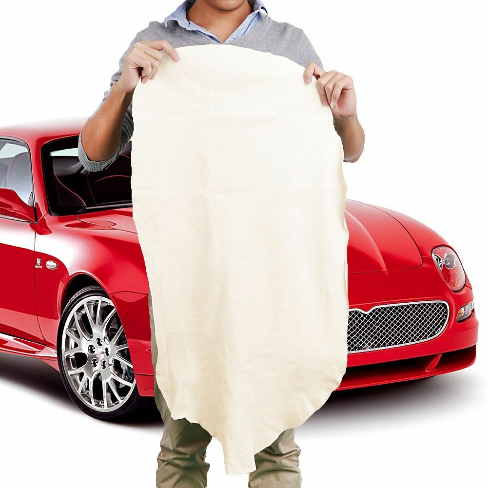 Специальные инструменты для автомобилей, Замша для автомойки натуральной формы-50*80см.