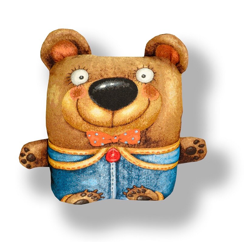 Подушка-игрушка Гобеленовая 28х40 "Мишка с карманом"