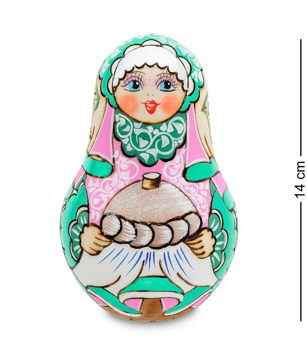 Неваляшка "Грушенька" A2100442 Народные промыслы, дерево липа, акриловая краска, жженка