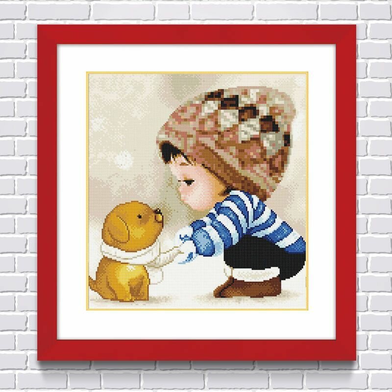 Вышивка крестом, набор для вышивания крестом, Коридор, канва 11CT 41*49 см, полная зашивка (без подрамника, без рамы)