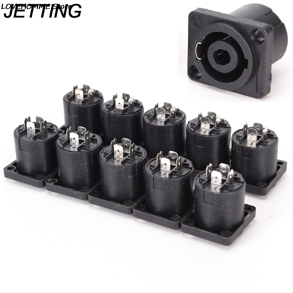 10 шт./лот 4-контактный разъем для аудио громкоговорителя, усилитель, конвертер для кабеля усилителя PA