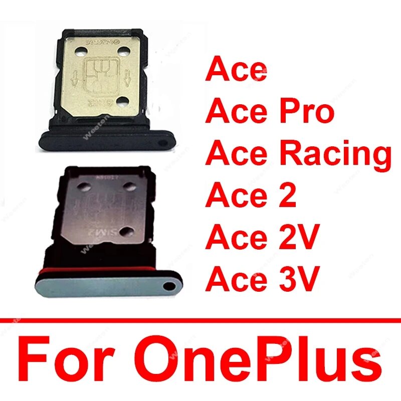 Лоток для SIM-карты для Oneplus 1+ Ace Pro Ace 2 2V ACE Racing Ace 3V Адаптер для слота для SIM-карты Считыватель SIM-карты Запасные части