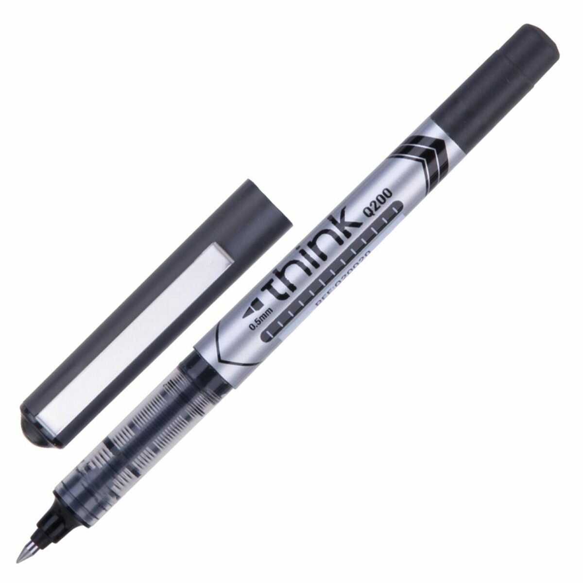 Ручка-роллер Deli Think (0.35мм, черная, с клипом) (EQ20020), 12шт.