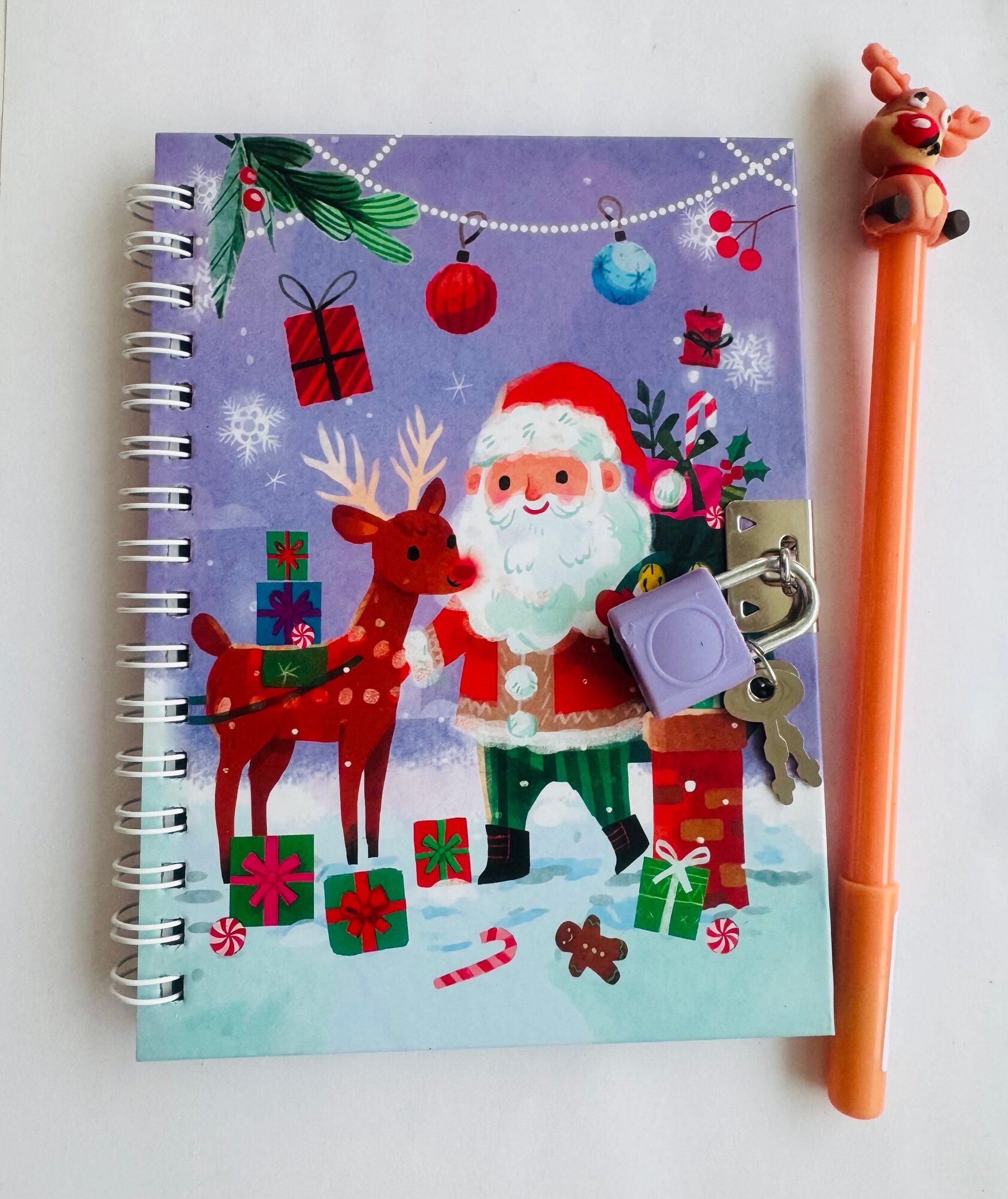 Набор новогодний, блокнот с замком и ручкой Новый Год