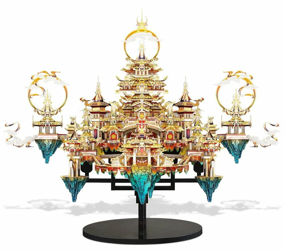 Piececool Металлические 3D-модели для взрослых Lingxiao Palace Puzzle Model Kits для праздничных подарков