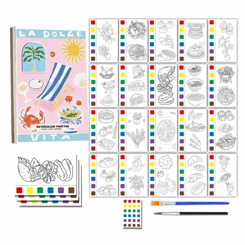 Набор акварельных раскрасок для детей, карманная книжка рисования малышей, декоративно-прикладное искусство девочек и мальчиков