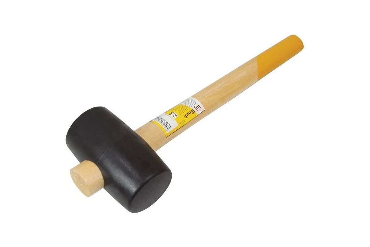 Inwork 45335 киянка резиновая черная 90 мм 1200 г с деревянной рукояткой обратного типа
