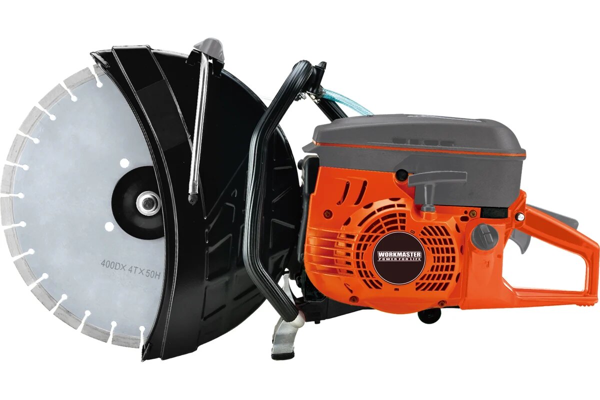 Бензорез Workmaster WK-970, двухтактный, 400мм, 6.5 л. с, 5кВт, черный/оранжевый