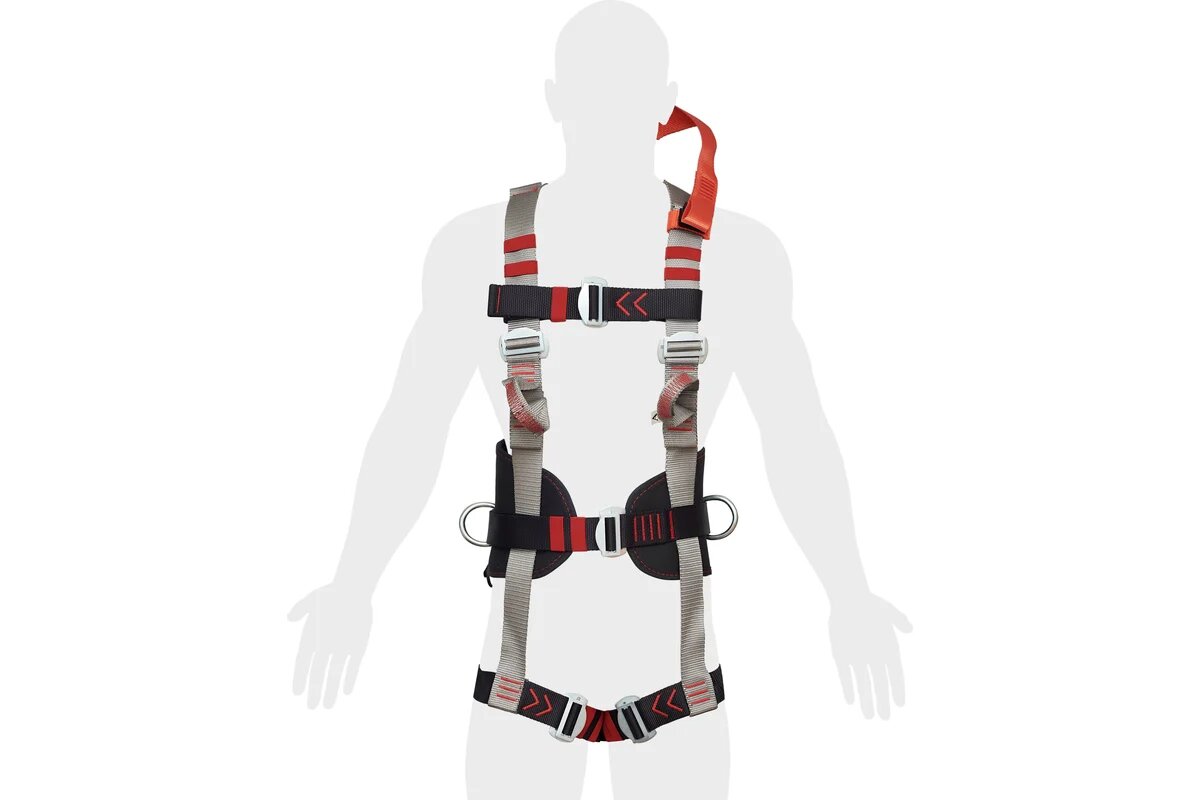 Страховочная привязь Восток‑А УСП II Ж4 Профи тип 2 универсальная, лёгкая, с регулируемыми точками на груди, спине и поясном ремне из триплированного материала с 3D‑сеткой.