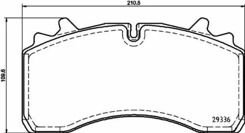 Колодки дисковые 210х110х31 SAF SKRB 9022WI Wabco Integral , арт. CVP096K DON