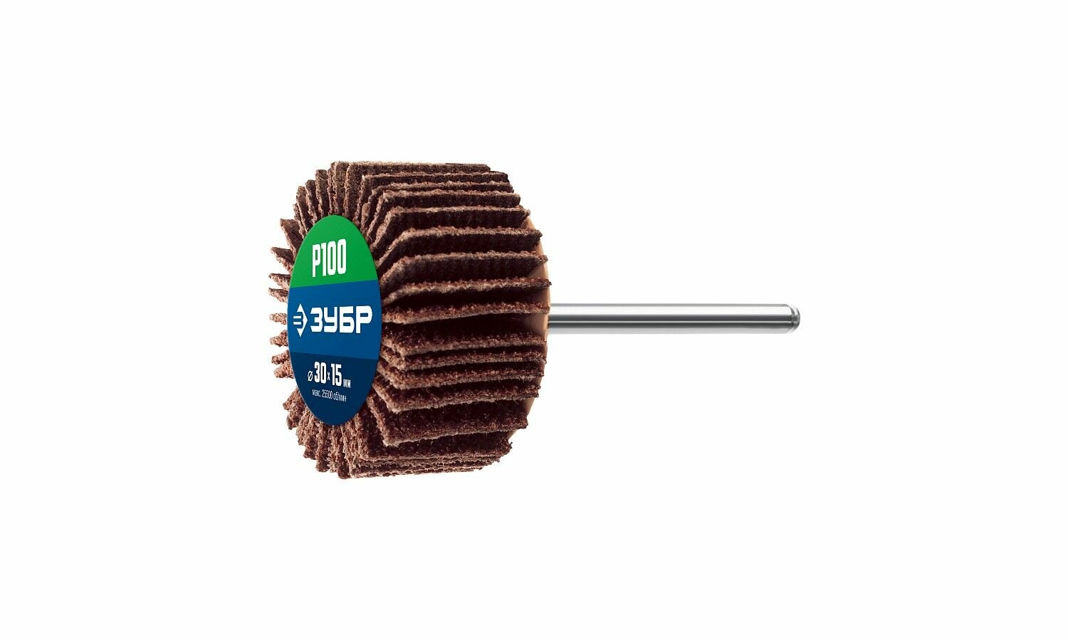 Круг шлифовальный лепестковый ЗУБР d 30 x 15 мм, P100, шпилька d 3.2 мм 36600-100_z01