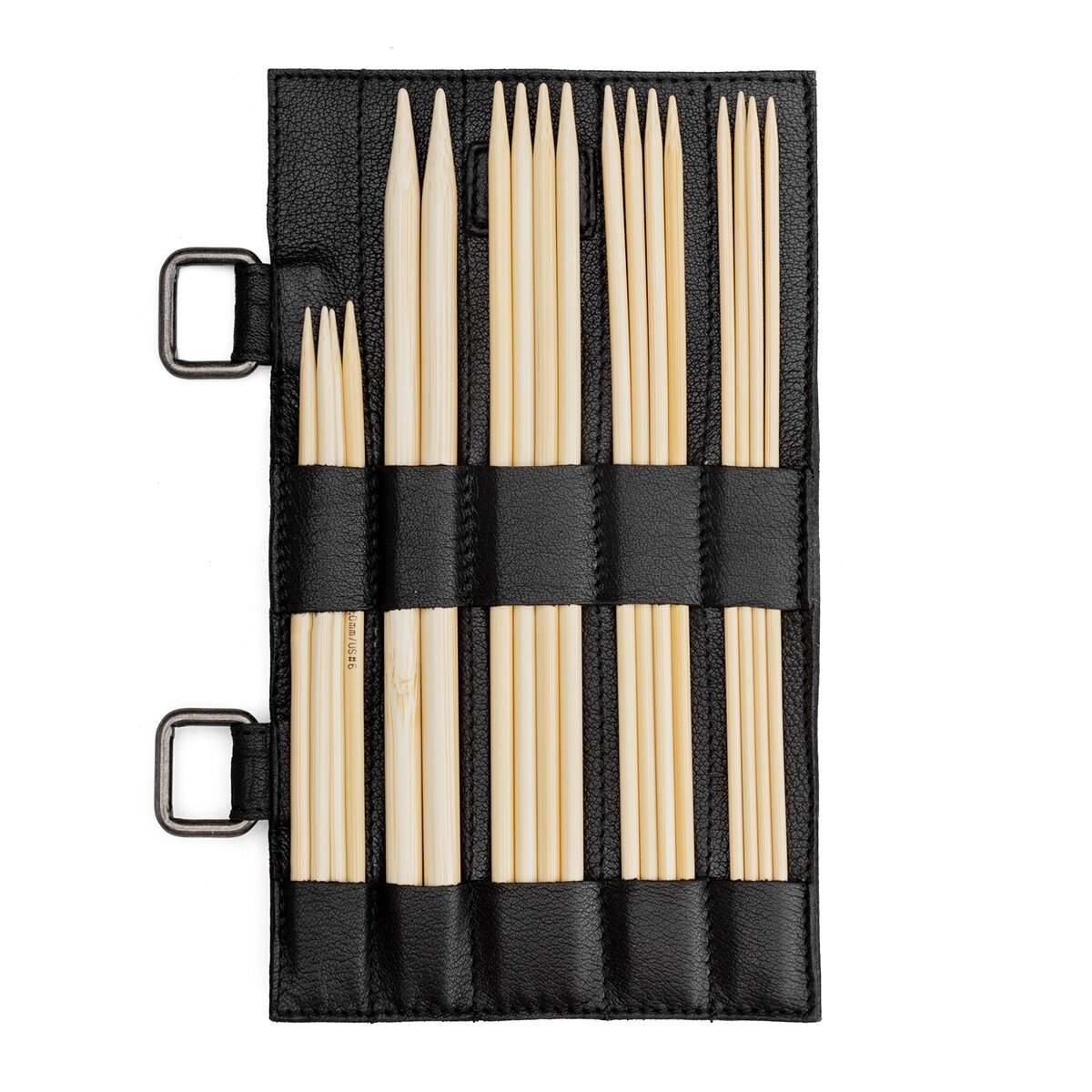 Органайзер для спиц MUUD "Carita C" Black, натуральная кожа